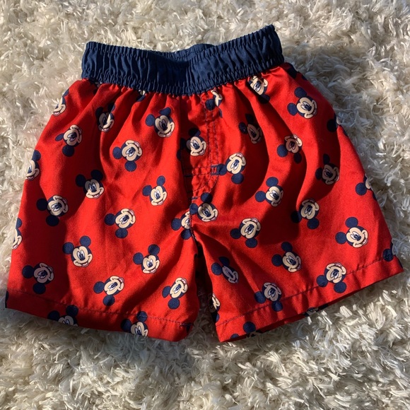 Disney | Swim | Disney Baby Mickey Mouse Swim Trunks Red And Blue Size ...